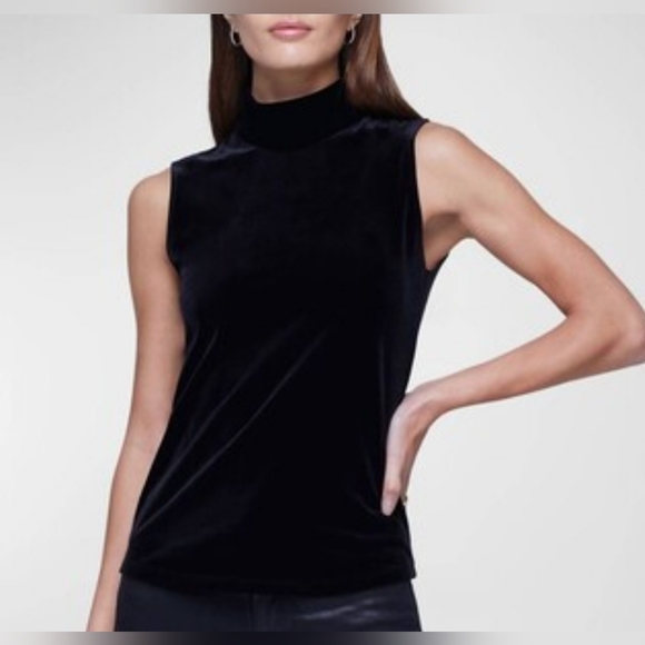 The Row | Tops | Velvet Royal Deep Midnight Blue Sleeveless Turtle Neck ...